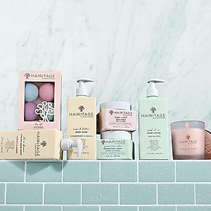 Hairitage Light Me Up Cherry & Amber Scented Candle - Cotton Wick & Soy Wax Blend - Aromatherapy Single Wick Candle - Relaxing Candle Gift for Women and Men - 7 oz. Jar