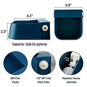 NAMSAN Pet Automatic Water Dispenser Dog Auto Fill Water Bowl Livestock Float Valve Water Trough for Dog Cat Chicken Drinking