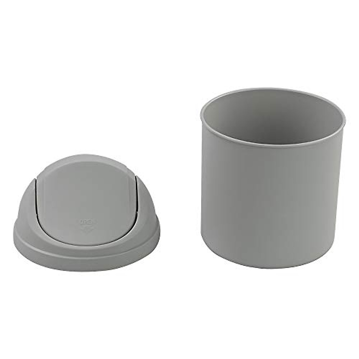 DynkoNA 2 L Mini Desktop Waste Bin, Countertop Garbage Can with Lid (Grey)