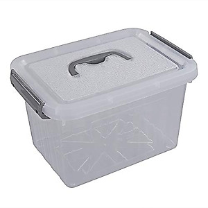 Cand 6 Quart Storage Bin with Lid, Plastic Box for Organizing, 6 Packs