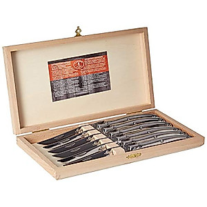 Jean Dubost Laguiole Steak Knives, Stainless Steel- Set of 6