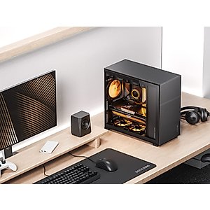 JONSBO D41 MESH Black ATX Computer Case, ATX/M-ATX Mainboard/Support RTX 4090(335-400mm) GPU 360/280AIO,Power ATX/SFX: 100mm-220mm Multiple Tool-Free Design, Black
