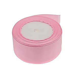 ATRBB 25 Yards 1-1/2 inch Wide Satin Ribbon Perfect for Wedding,Handmade Bows and Gift Wrapping(Pink)