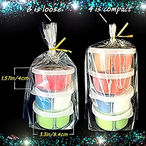 PigPotParty 6"x 9", 100Pcs Bottom Gusset Bags, Clear Plastic Cellophane Treat Goodie Bags with Twist Ties for Party Favor, Candy, Cookie, Popcorn, Dessert, Bakery, Small Gift Wrapping(No Side Gusset)