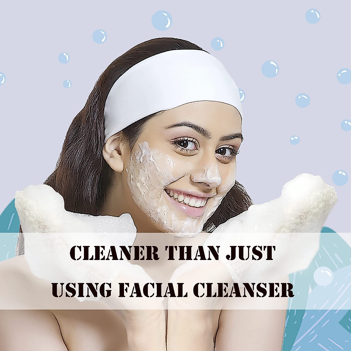 MIG4U Mini 3 PCS Exfoliating Facial Scrubber Mitt, Face Cleanser Wash Mittens Exfoliator for Men & Women Dead Dry Skin SPA, Blackhead Cleansing Gloves