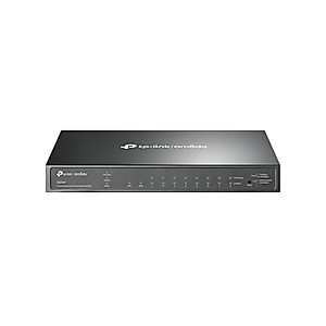 TP-Link TL-SG2210P V3 Jetstream 8-Port Gigabit Smart PoE+ Switch with 2 SFP Slots (Supports 8 Gigabit PoE Ports, 58W Budget, Fanless)