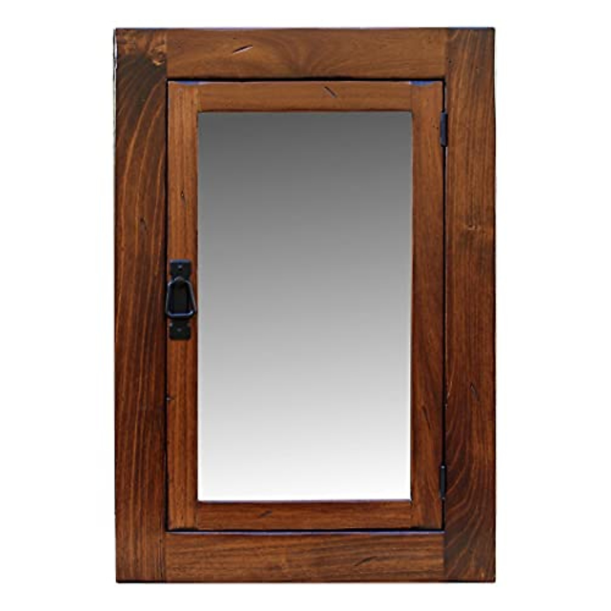 D&E Wood Girona Rustic Mission Medicine Cabinet/Medium Walnut Finish