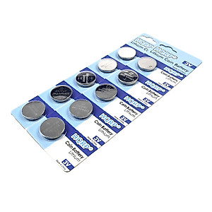 HQRP 10-Pack CR2032 3-Volt Lithium Cell Battery CR2O32 CR2032L