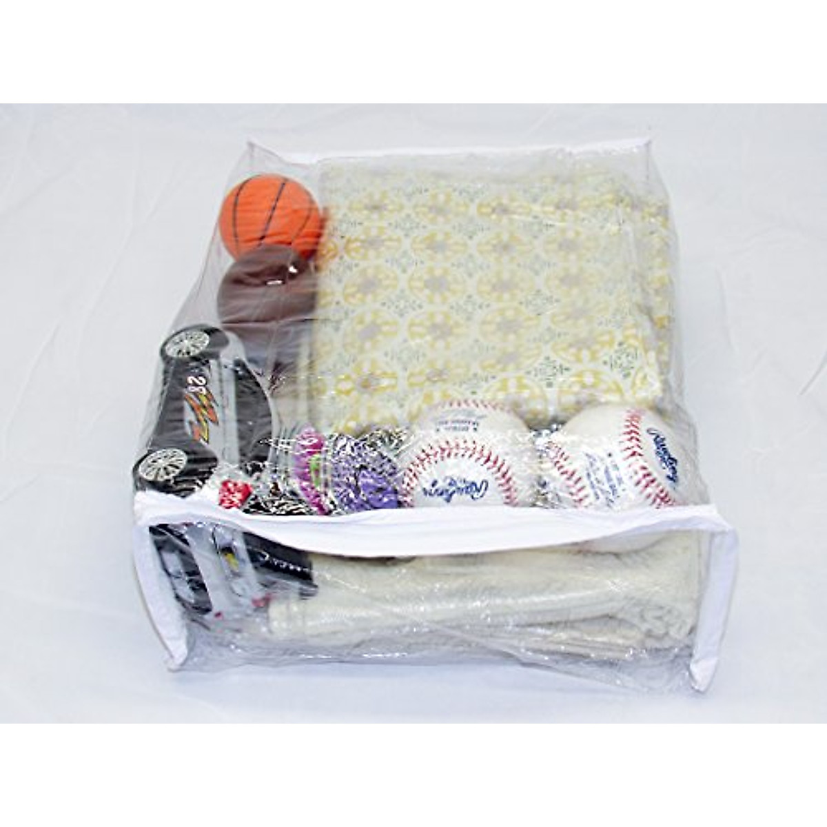 Oreh Homewares Heavy Duty Vinyl Zippered Closet Storage Bags (Clear) for Sweaters, Blankets, Comforters, Bedding Sets and Much More! (11" x 15" x 4") 2.9 Gallon 4-Pack