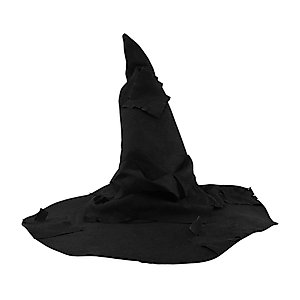 Nicky Bigs Novelties Adult Tattered Scarecrow Witch Hat - Distressed Wizard Costume Hat - Sorcerer Halloween Costume Accessories, Black, One Size