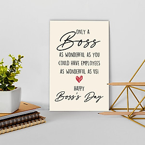 Happy Boss's Day Card for Boss Women Men, Funny Boss Appreciation Card for Boss On Boss's Day, Humor Boss Day Gift for Boss Leader Manager, You Are A Wonderful Boss