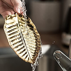 Gold Spoon Rest for Kitchen Counter, Spoon Rest for Stove Top Stainless Steel Spoon Holder for Stove Top, Spatula Spoon Ladle Utensil Holder, Spoon Rest for Utensils, Farmhouse Kitchen Decor