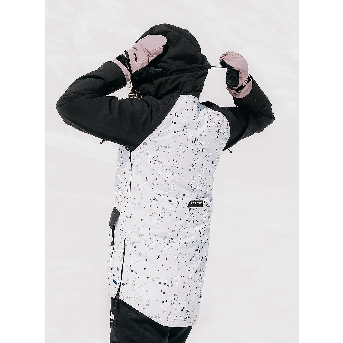 Burton Women's Standard Lalik 2L Jacket, Stout White Spatter/True Black, Small