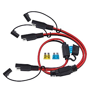 CUZEC 2-Way Splitter, SAE Connector,1 to 2 SAE Connector Power Charger Adapter