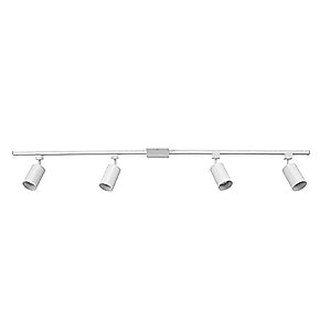 Globe Electric 59740 Tribeca 4-Light 56" Track Lighting Kit, Matte White