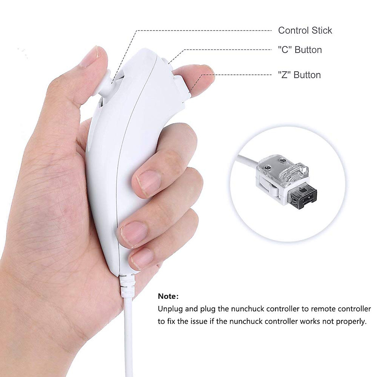 Wii Remote Controller, CooleedTEK Remote Plus Controller and Nunchuk Controller for Wii and Wii U, with Silicon Case