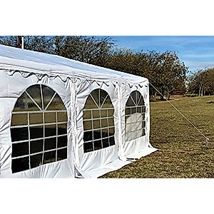 20'x20' PVC Party Tent (FR) - Wedding Canopy Shelter White - Fire Retardant