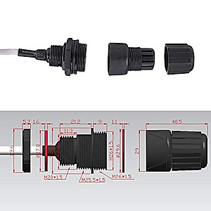 ANMBEST 5PCS M25 RJ45 Waterproof Cat5/5e/6 8P8C Connector IP67 Ethernet LAN Cable Connector Double Head with Shield Cat5E Network Cable Outdoor LAN Coupler Adapter Male to Female