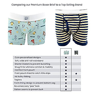 PERSONALIZED PREMIUM BOYS BOXER BRIEF (3 PACK) - Robot World Boy BLUE (2T)