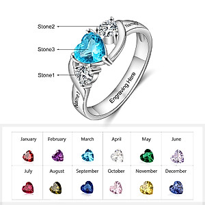 Lam Hub Fong Personalized Name Rings for Women with Simulated Birthstone Couples Promise Rings Engagement Name Rings for Women (7)