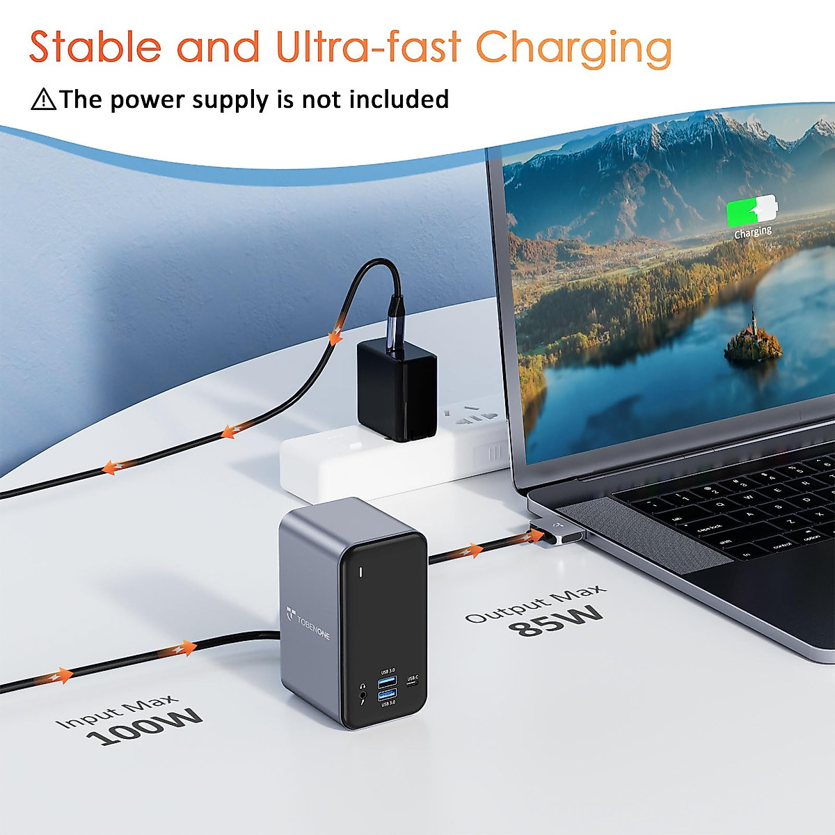USB C Docking Station Dual Monitor for MacBook Pro, 15 in 2 USB C Laptop Docking Station Dual Monitor HDMI for MacBook Pro/Air with 2 4K HDMI Display, 6 USB A,USB C, SD&Micro SD,LAN, 87W PD 3.0