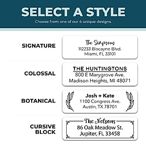 Personalized Return Address Labels - Custom Address Stickers on Sheets (50-1000 Labels) (Black and White)