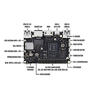 Khadas Single Board Computer, VIM3 Pro(4+32GB) Amlogic A311D+5 Inches Diagonal 5 Point Multitouch Resolution 1080 * 1920 TS050 Touchscreen Kit