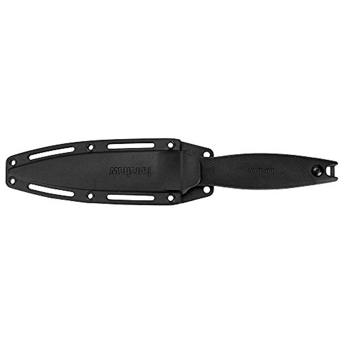 Kershaw Secret Agent (4007); Concealable Boot Knife with Strong Single Edge 4.4 Inch 8Cr13MoV Steel Blade; Arrives with Dual Carry Molded Sheath and Stealthy Non-Reflective Black Oxide Finish, 3 OZ
