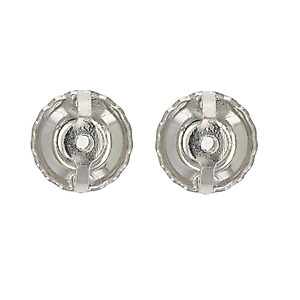 Vir Jewels 14K White Gold Screw Backs Replacement for Stud Earrings (1 Pair)