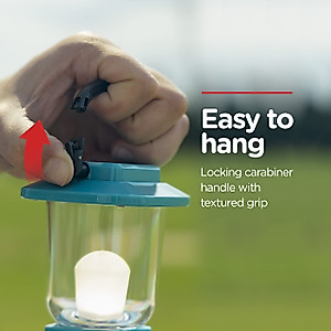 Enbrighten LED Mini Camping Lantern, Battery Powered, 200 Lumens, 40 Hour Runtime, 3 Modes, Night Light for Kids, Ideal for Hiking, Outdoors, Emergency, Snow, Hurricane and Storm, Teal, 49561