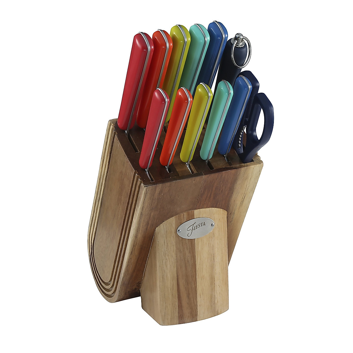 Cambridge Silversmiths Merengue 13-Piece Fiesta Cutlery Set with Block