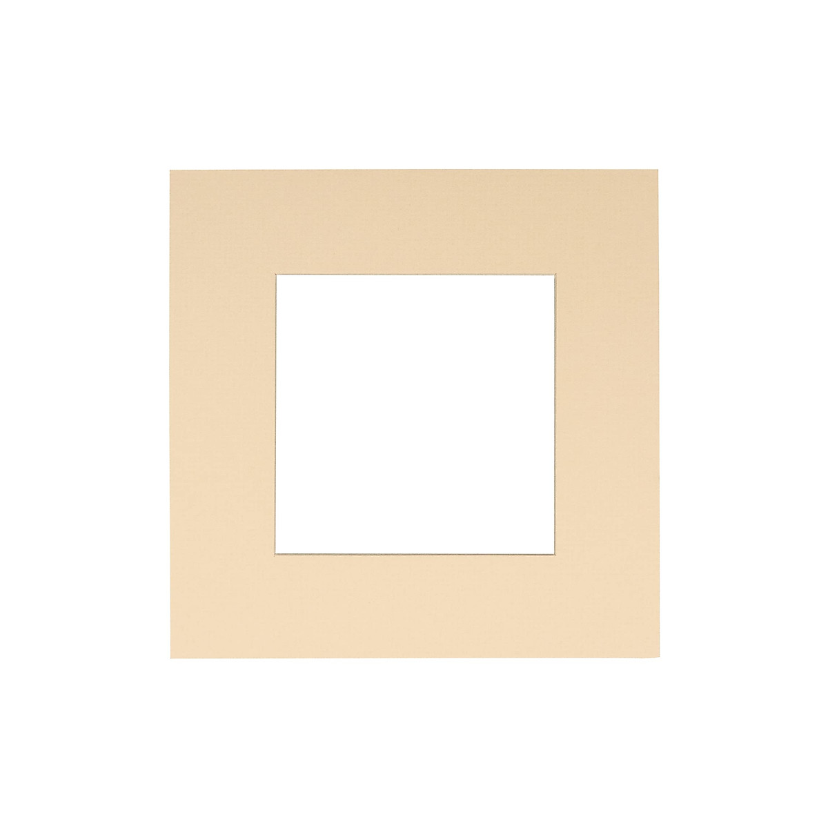 CountryArtHouse Beige Acid Free 15x15 Square Picture Frame Mat with White Core Bevel Cut for 11x11 Pictures - Fits 15x15 Frame - Pack of 1 Matboard
