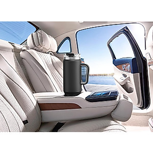 Meoky 40 oz Tumbler with Handle and Straw, Insulated Tumbler with Lid and Straw, Stainless Steel Travel Mug, Keeps Cold for 34 Hours, 100% Leak Proof, Fits in Car Cup Holder (Night)