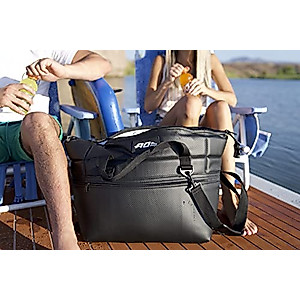 AO Coolers Carbon Soft Cooler with High-Density Insulation, Black, 36-Can