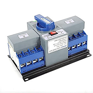 63A 4P Dual Power Automatic Transfer Switch Mini Dual Power Generator Changeover Switch Circuit Breaker Self Cast Conversion CB Level 50HZ/60HZ (4P 63A)