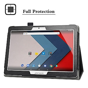 Bige for SKYPAD 10 Case, PU Leather Folio 2-Folding Stand Cover for Sky Devices SKYPAD 10 / Digiland DL1036 10" Tablets, Black