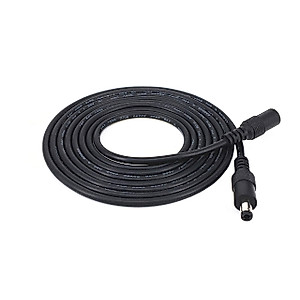2pcs/Pack 3m/9.84ft Black 5.5mm x 2.5mm DC Plug Extension Cable DC Extension Cable ， 5.5mm x 2.5mm Barrel Male Plug Connector
