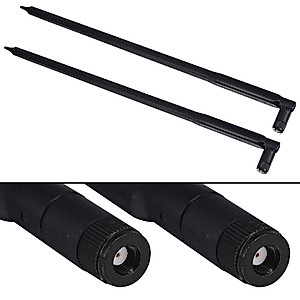 1.3FT 2PCS 12dbi WiFi Bluetooth Antenna Omni Directional Antenna 2.4GHz RP-SMA Male Long Range for WiFi Router Wireless Network Devices Desktop PC USB Adapter PCI PCIe Cards PC Camera WiFi 6 Adapter