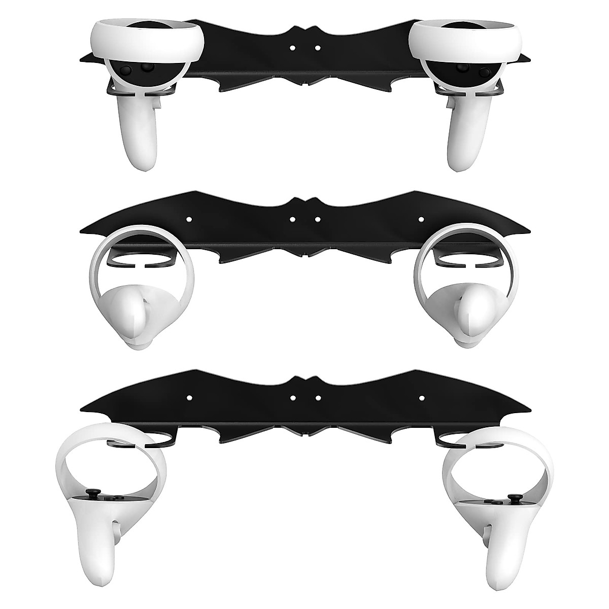 Geekria VR Wall Mount Stand Compatible with Meta Quest 3 / Quest Pro/Quest 2 / Rift S/Valve Index/HTC Vive/HP Reverb G2 / Playstation VR Game Accessories Storage Stand Hook Holder (Black)