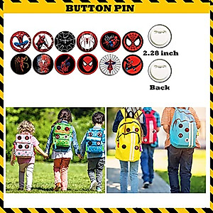 Spiderman Birthday Party Supplies,106Pcs Party Favors,Include 12 Button Pins,12Pcs Key Chain,12Pcs Hand Bracelet,14 Spider Masks,56 Stickers,Best For Spiderman Themed Party