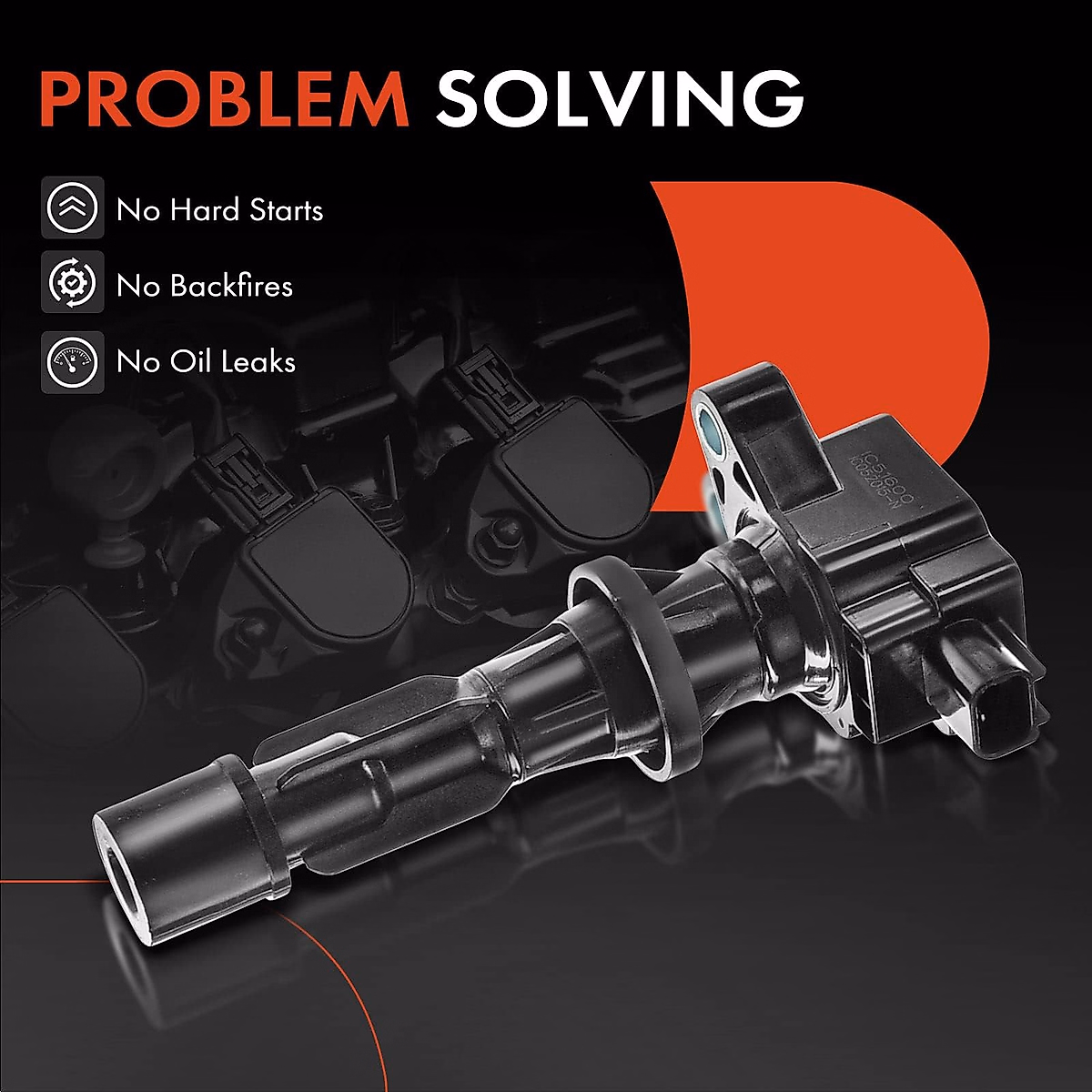 A-Premium Ignition Coil Pack Compatible with Ford Fusion Mercury Milan 2006-2009 l4 2.3L 4-PC Set