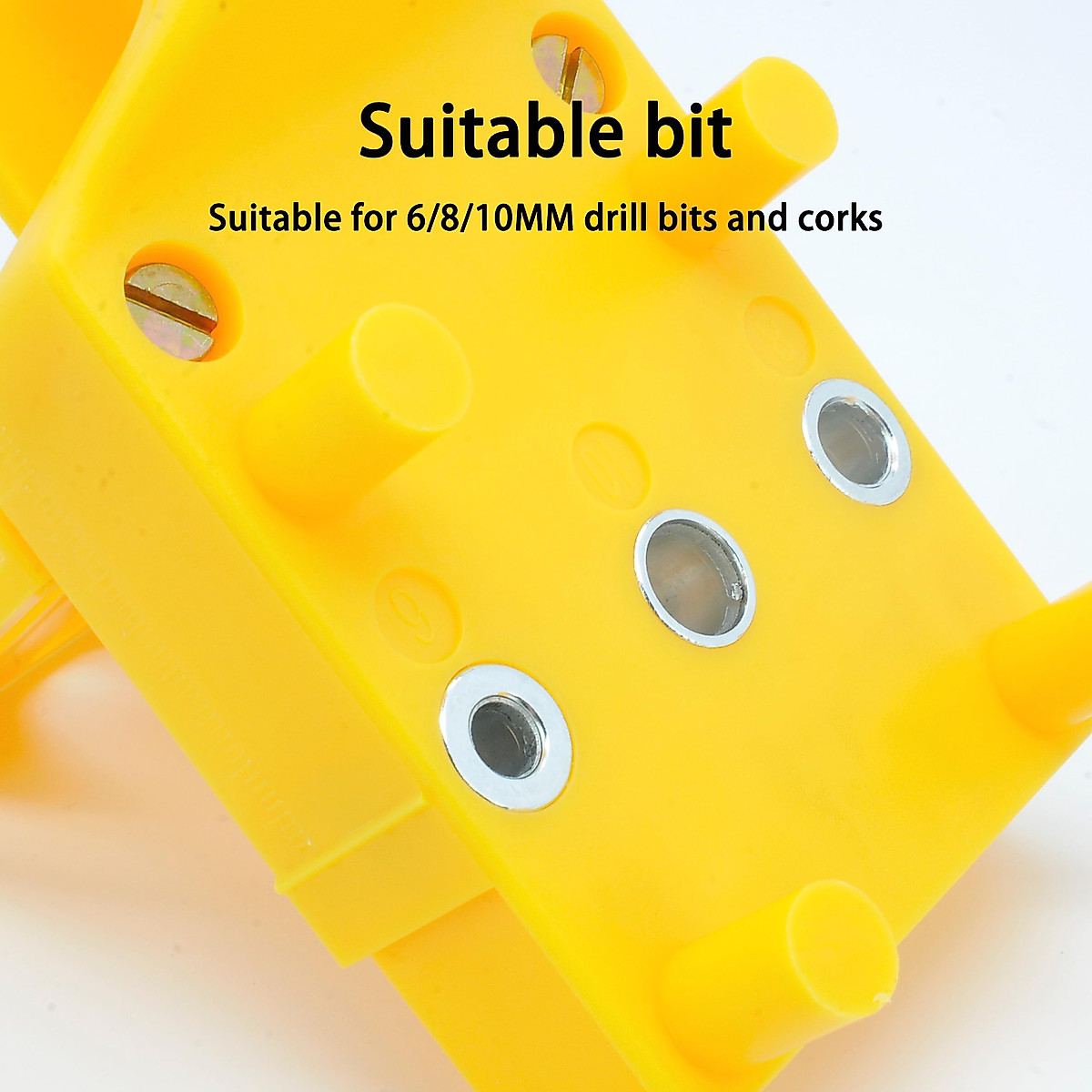 INDPROD Handheld Dowel Jig 15pcs,Pocket Hole Jig Kit for woodworking,3 Metal Bushing Sizes 6mm 8mm 10mm,Hole Screw Jig Positioner,Punch Locator Includes Removable Dowels Hex Key Self-Centering Pins