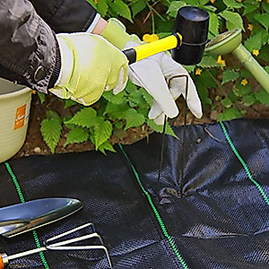 MTB 200 Pack 8x1 inch 11GA(0.12inch) Sod Staples Garden Pins Netting Stakes Ground Spikes Landscape Cover Pegs Carbon Steel Black