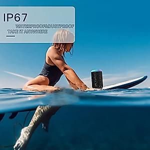 Portable Bluetooth Speakers Wireless Waterproof IPX7,Bluetooth Speakers with Lights,Speakers Bluetooth Wireless Loud with Bass,DSP TWS Pairing for 48W Stereo Bluetooth 5.1 Speaker Powerful Bass