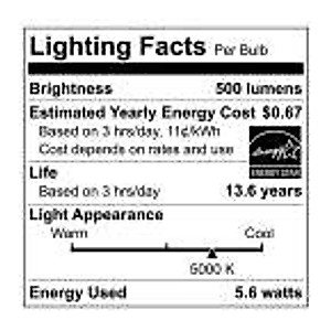 EcoSmart 40W Equivalent Daylight A19 Energy Star + Dimmable LED Light Bulb (4-Pack)