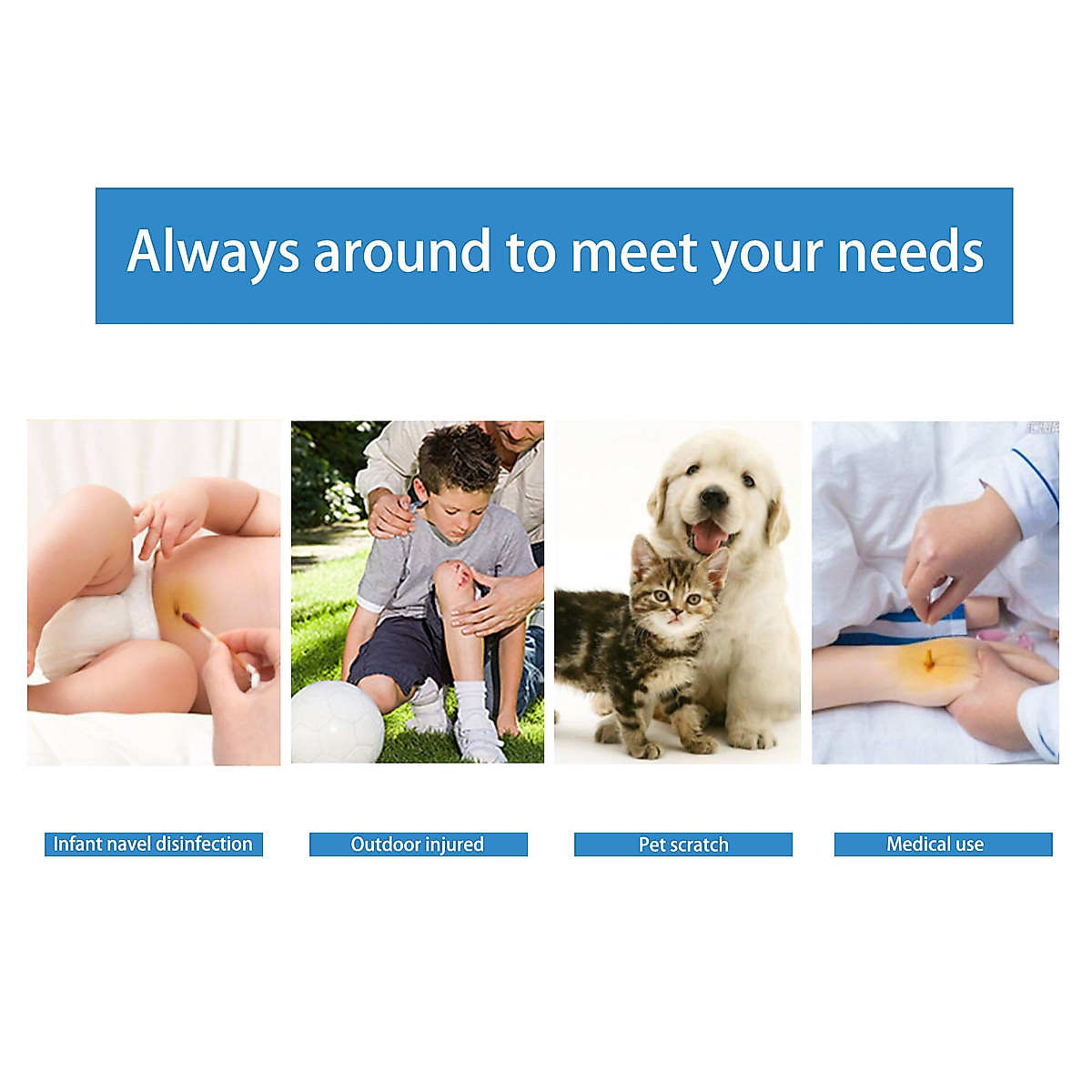 50 Disposable Iodophor Swabs Outdoor Supplies Medical Iodine Individually Packaged Iodine Swabs for Nose Care