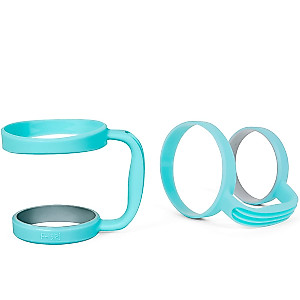 F-32 Handle - 19 COLORS - 40Oz, 30oz or 20oz size available - Compatible with 30 oz YETI and 30 oz. OZARK TRAIL Tumbler Travel Mug (30OZ, SEAFOAM BLUE)