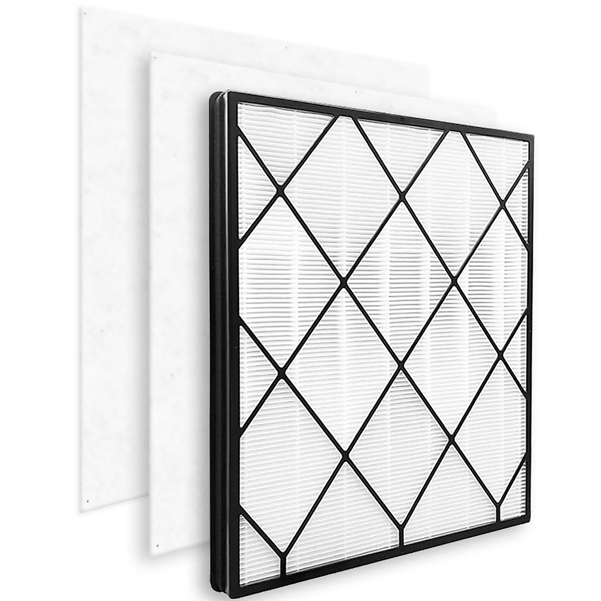 Cleangela HE401 Filter Replacement for Shark Air Purifier 4, 4-in-1 Replacement True HEPA Filter Compatible with Shark HE400,HE401,HE402,HE405 UA415 4-Fan Air Purifiers, Part HE4FKPET