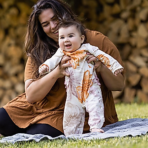 Burt's Bees Baby Baby Girl's Romper Jumpsuit, 100% Organic Cotton One-Piece Outfit Coverall