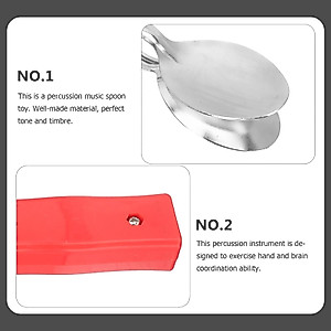 5pcs Spoon Castanets Funny Percussion Toy Kid Performance Instrument Music Education Toys Percussion Playthings Musical Instrument Musical Education Toy Music Toy Kid Musical Spoon